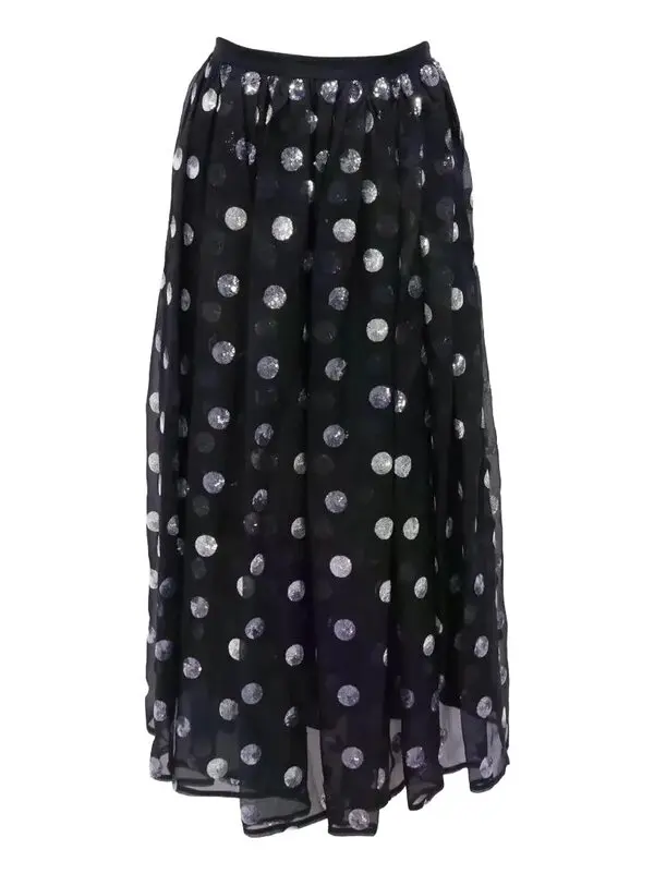 Erdem Polka-dot Skirt - Black