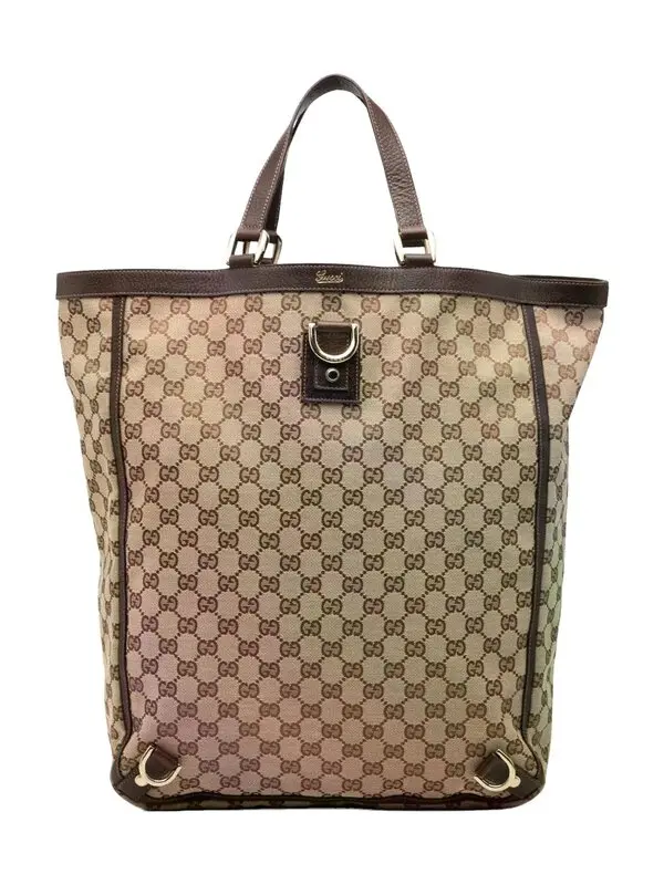 Gucci Gg Canvas Abbey D Ring Tote Bag - Brown
