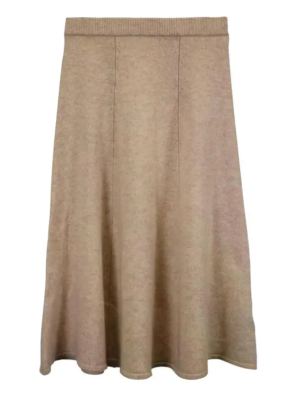 LoveShackFancy A-line Wool Skirt - Neutrals