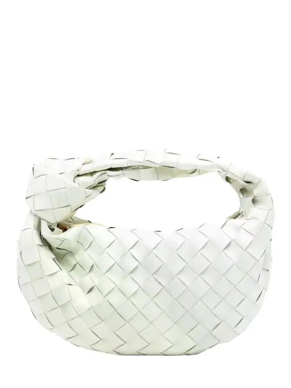 Bottega Veneta Mini Nappa Intrecciato Jodie Hobo Bag - White