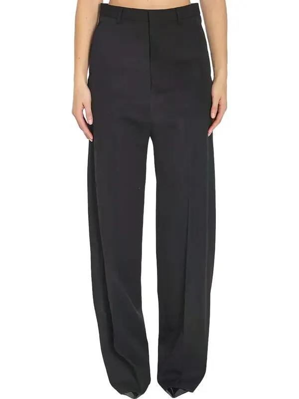 Balenciaga Pleated Trousers - Black