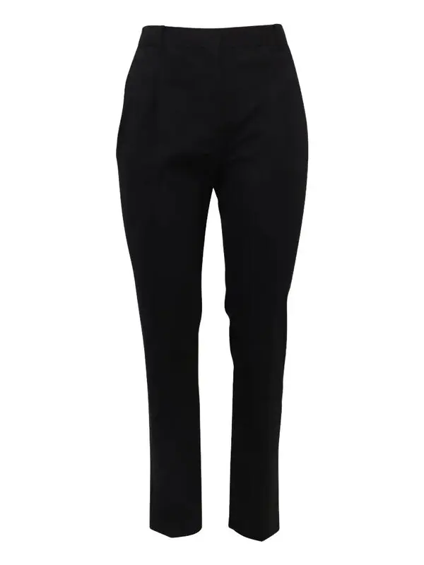 Valentino Garavani High-rise Slim-fit Trousers - Black