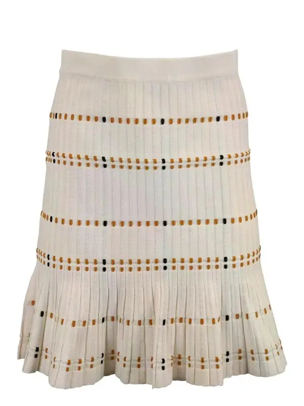 Sandro Knitted Mini Skirt - Neutrals
