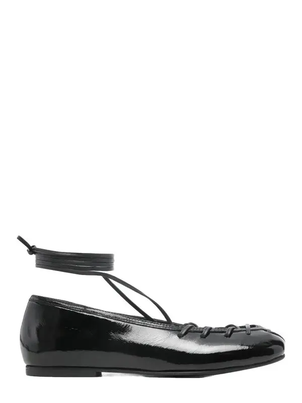 ALOHAS Bumi Lace-up Ballerina Flats - Black