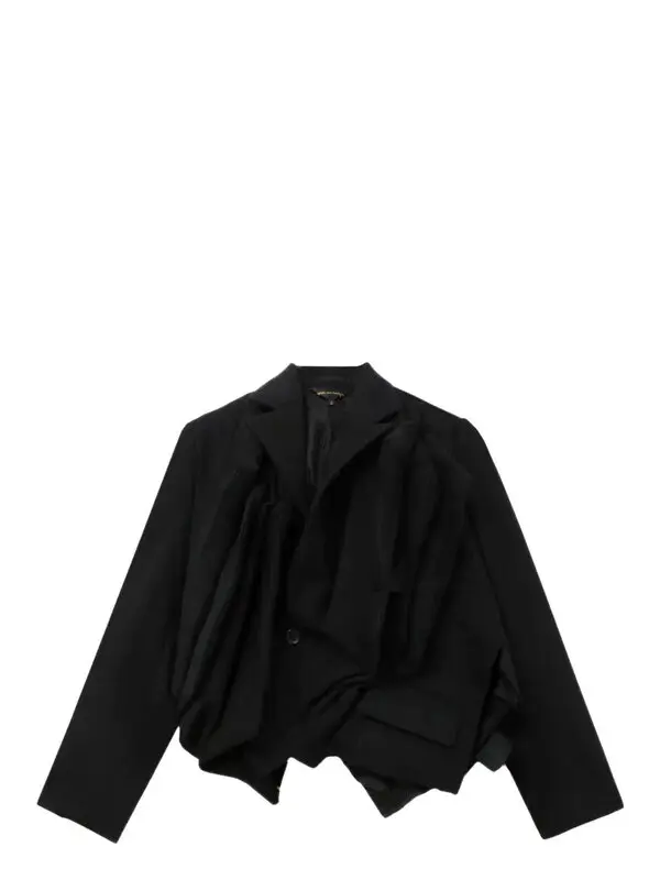 Comme Des Garçons Draped Wool Jacket - Black