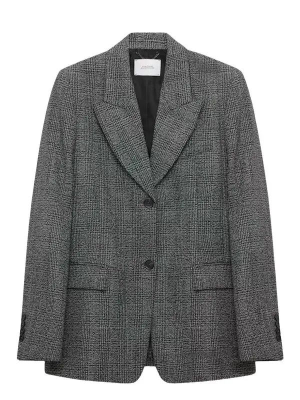 Dorothee Schumacher Glen Plaid Peak-lapel Blazer - Grey
