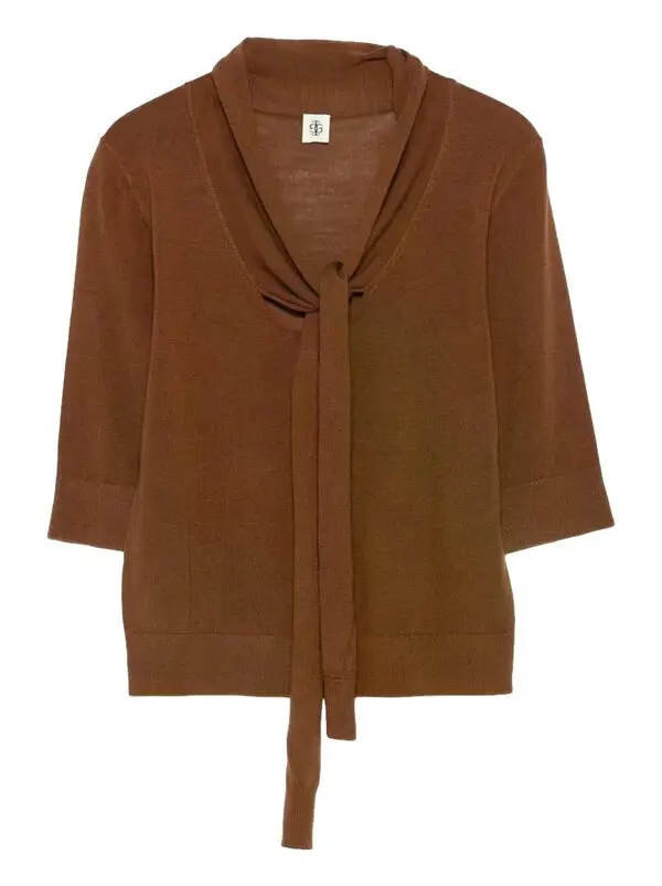 THE GARMENT Tie-neck Top - Brown