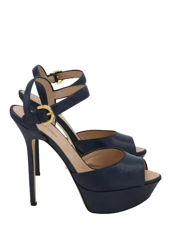 SERGIO ROSSI Peep-toe Platform Sandals - Blue