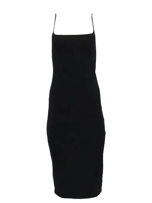 REFORMATION Fitted Midi Dress - Black