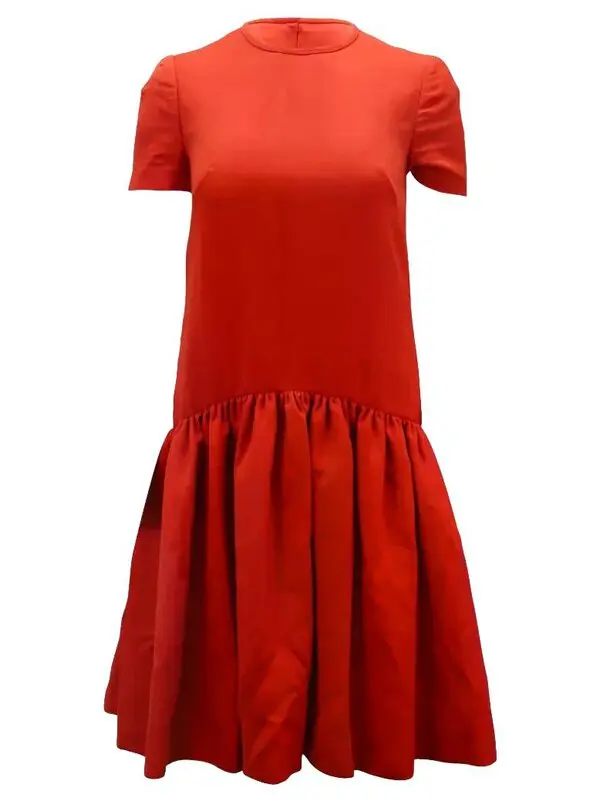 Alexander McQueen Drop Waist Tie Dress - Red