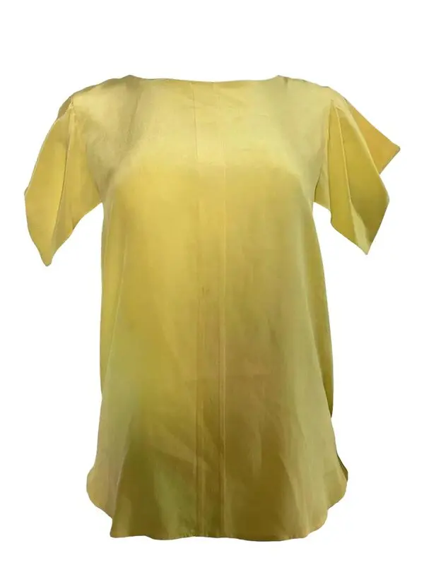 Sandro Tie-fastening Silk Blouse - Yellow
