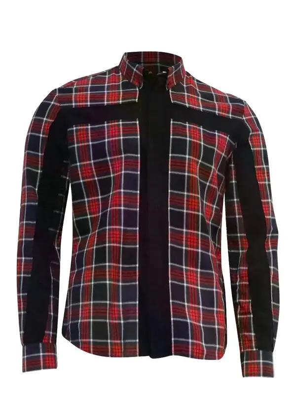 Givenchy Cross-inset Plaid Shirt - Red