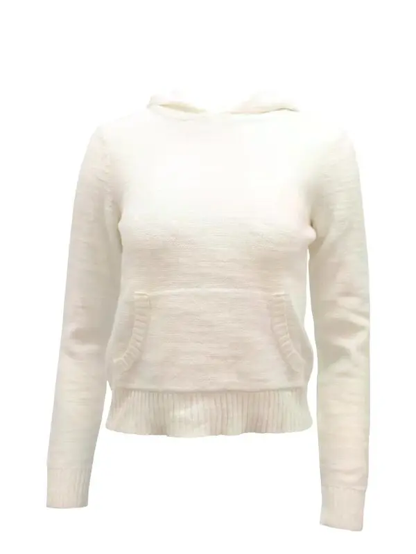 Alice + Olivia Knitted Ribbed Hoodie - Neutrals