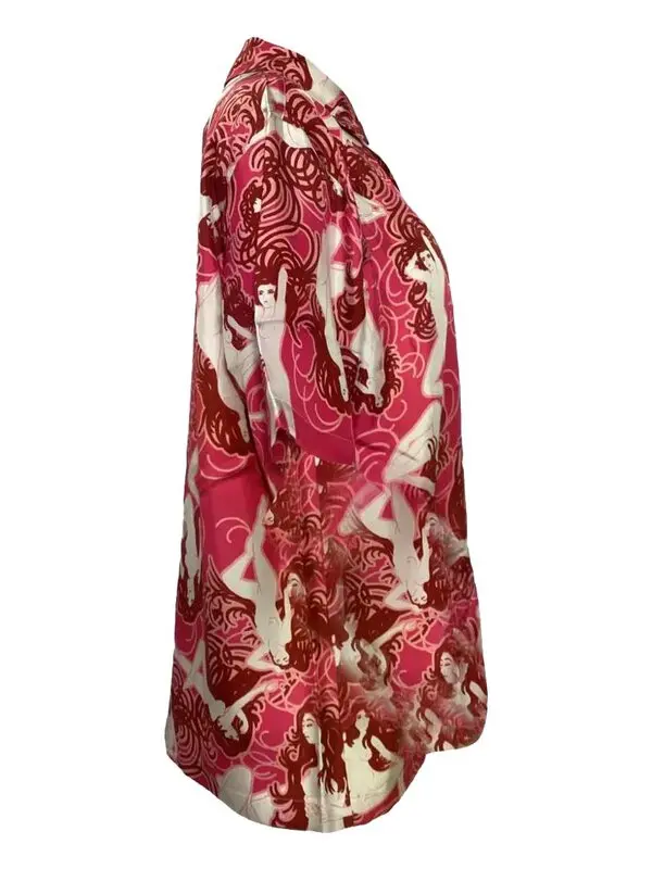 Amiri Patterned Silk Shirt - Pink