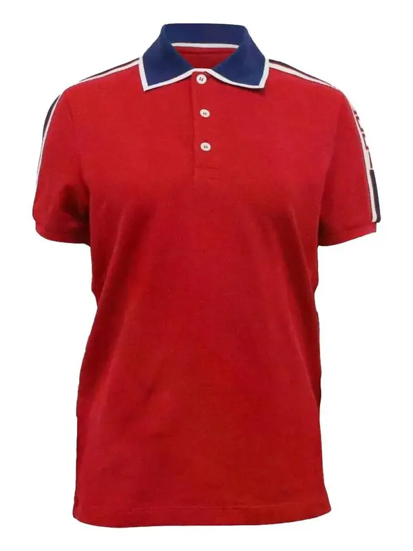 Gucci Side-stripe Polo Top - Red