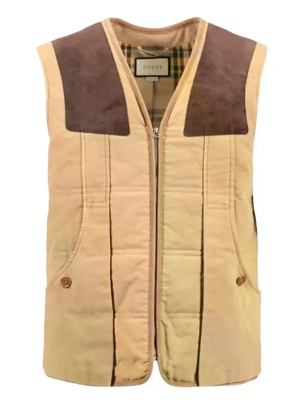 Gucci Zip-up Gilet - Neutrals