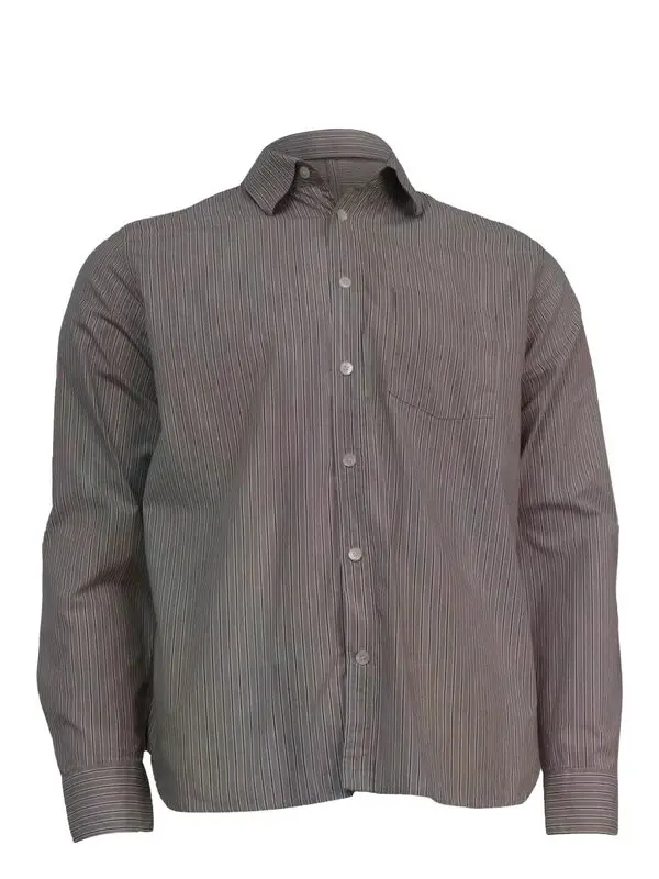 Mr P. Striped Long-sleeve Shirt - Neutrals