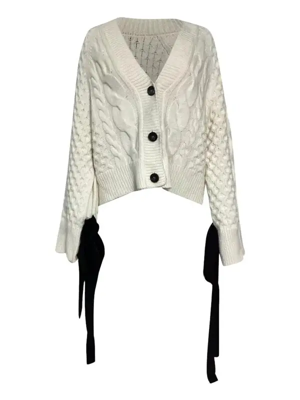 Erdem Cable-knit Cardigan - White