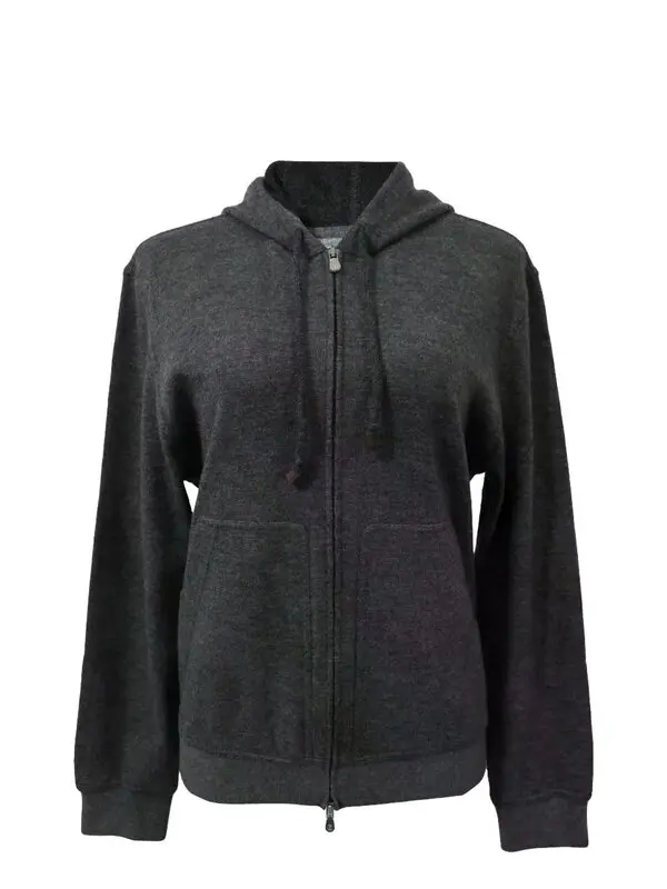 Brunello Cucinelli Double-zipper Hooded Sweatshirt - Grey