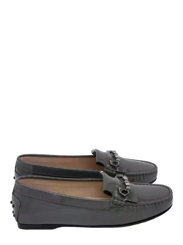 TOD'S Embellished Loafers - Grey