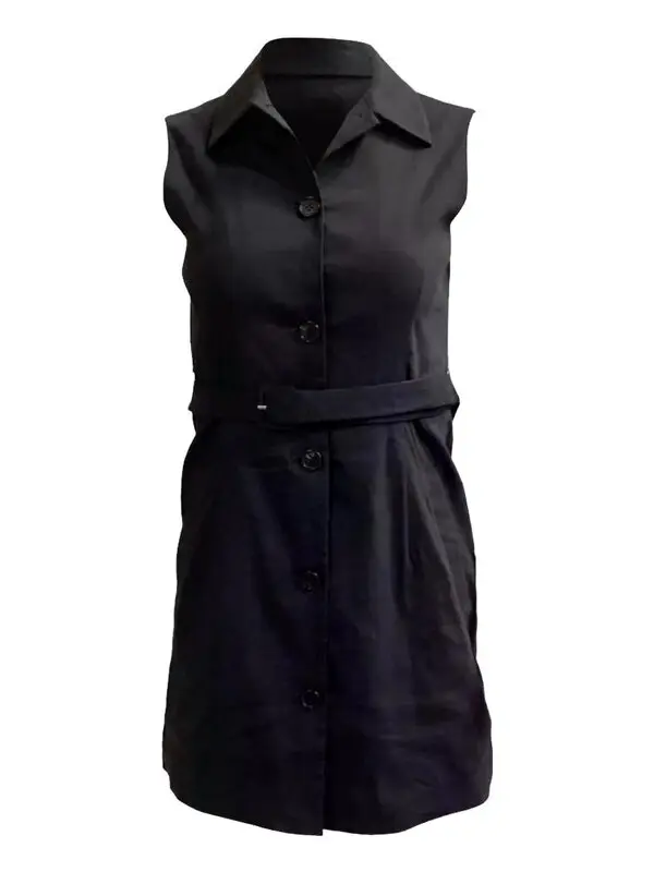 Theory Pleated Shirtdress - Black