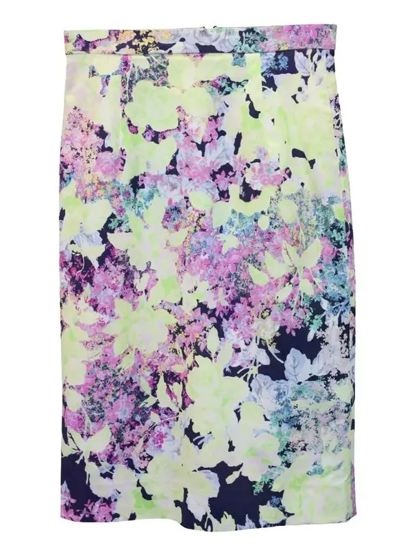 Erdem Floral-print Pencil Skirt - Blue