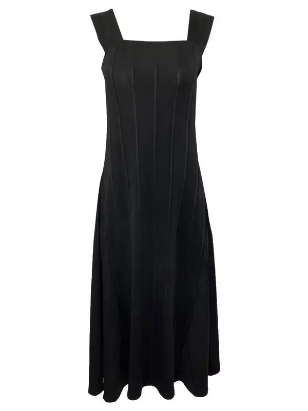 Theory Paneled Ribbed Midi Dress - Black