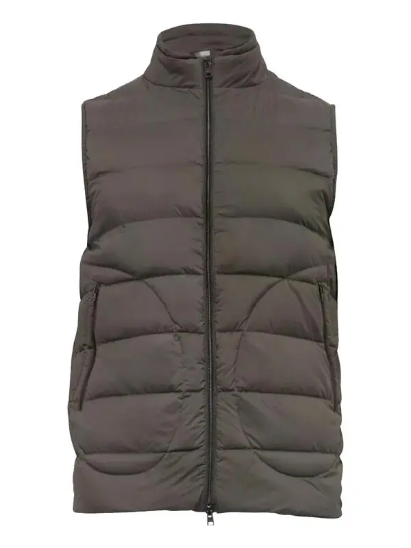 Herno Zipped Pockets Padded Vest - Grey