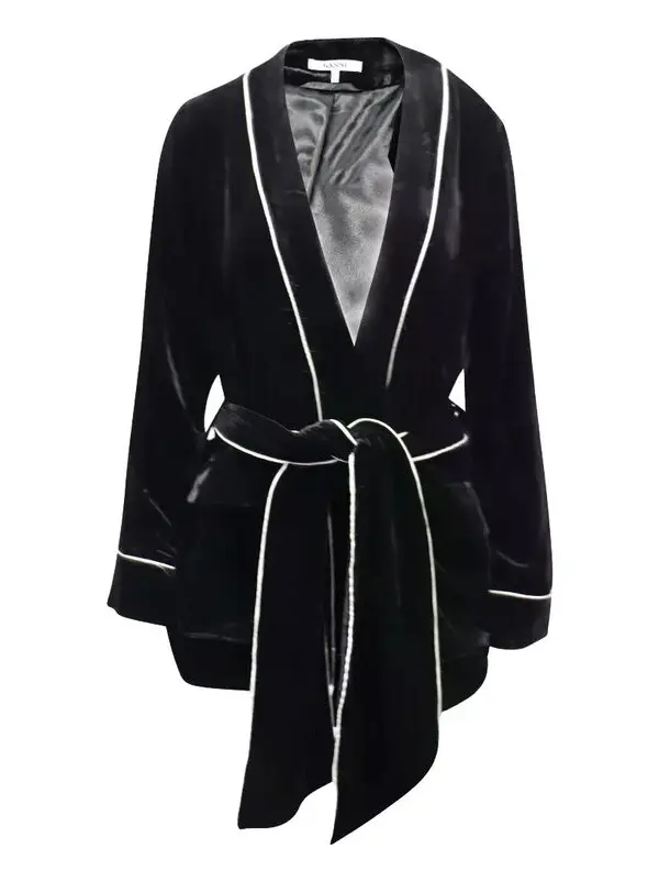 GANNI Velvet Jacket - Black
