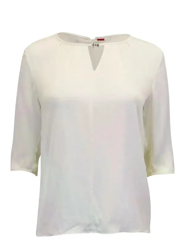 BOSS Keyhole Quarter-sleeves Top - Neutrals