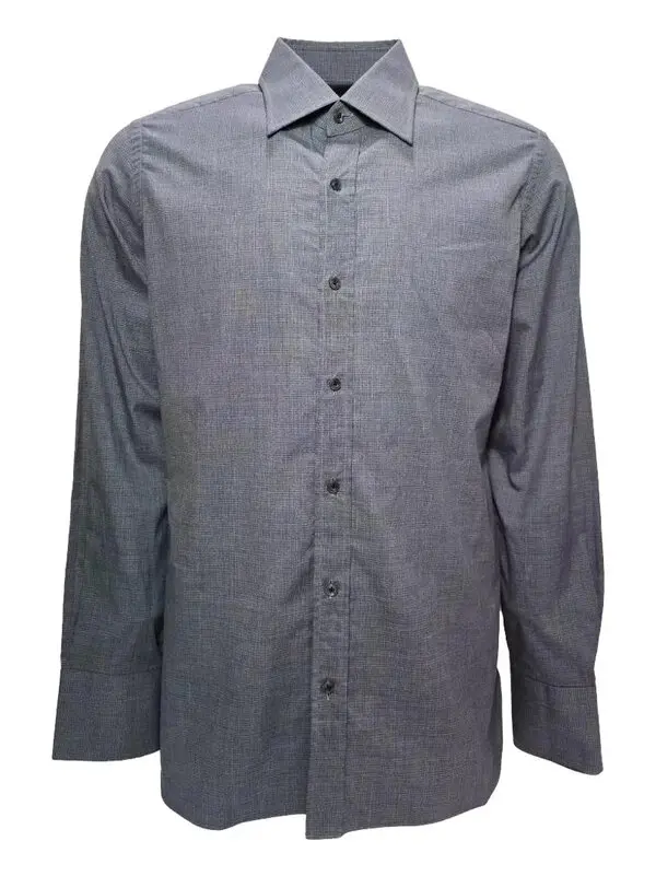 TOM FORD Check-pattern Shirt - Grey