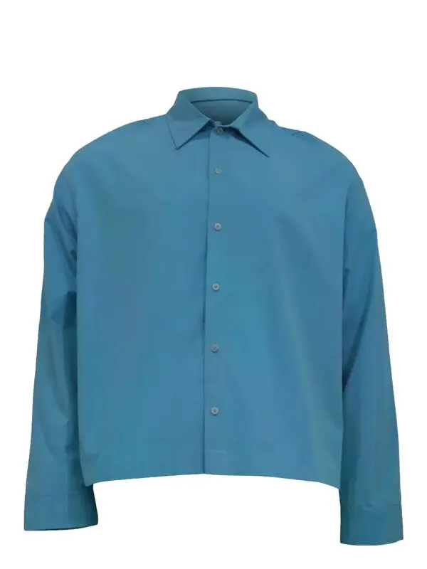 Jacquemus La Casa Button-down Cropped Shirt - Blue