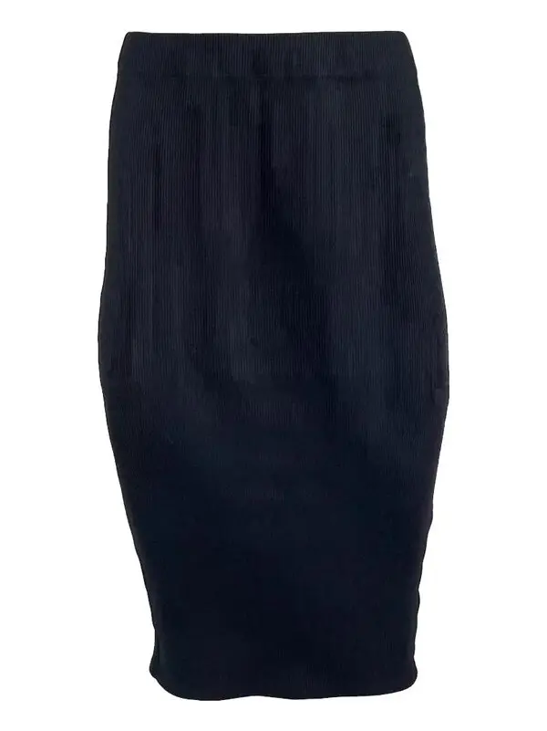 ANINE BING Ribbed Midi Skirt - Black