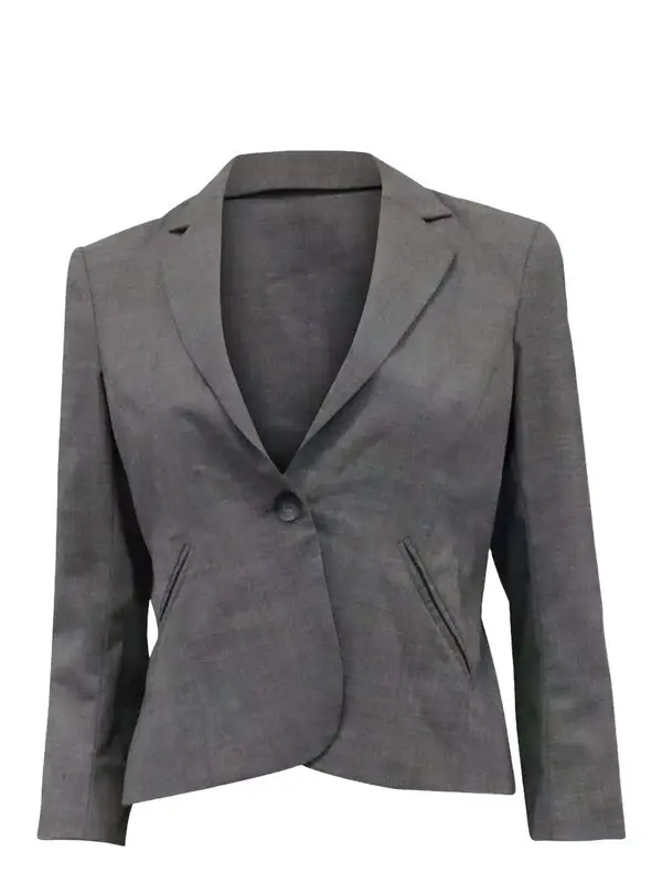 Theory Single-breasted Wool Blazer - Grey