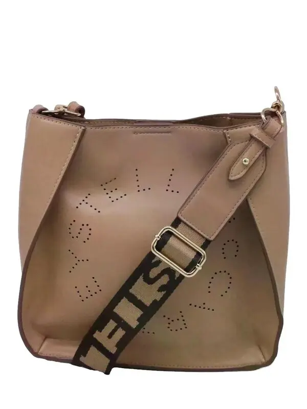 Stella McCartney Perforated Logo Shoulder Bag - Neutrals