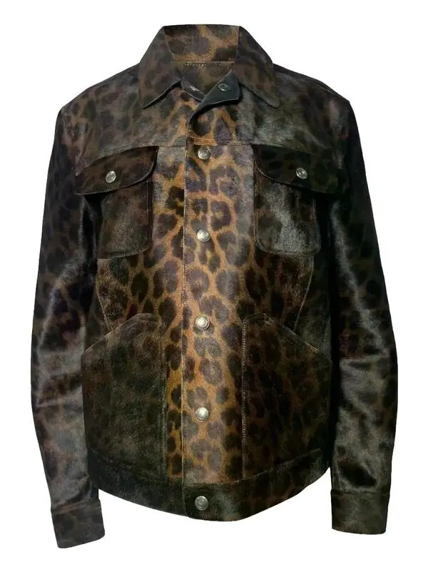 TOM FORD Leopard-print Buttoned Jacket - Brown