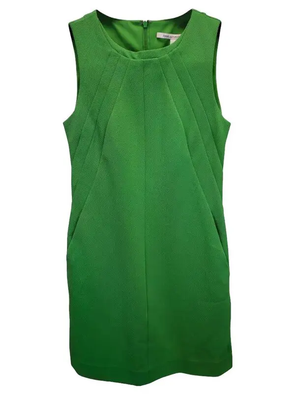 Diane Von Furstenberg Round-neck Mini Dress - Green