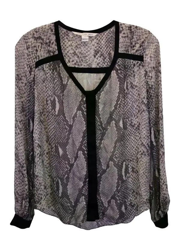 Diane Von Furstenberg Snake-print Blouse - Grey