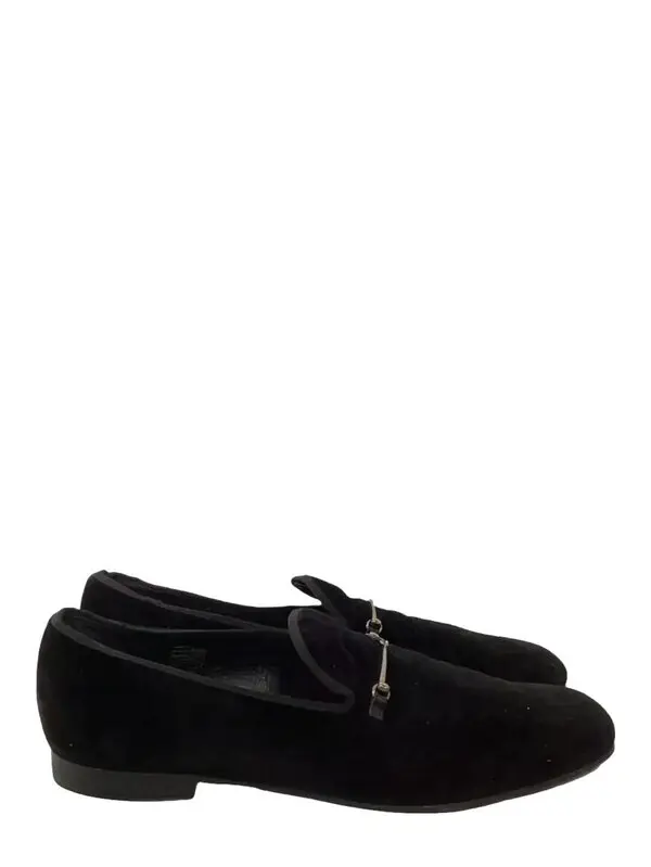 Gucci Horsebit Velvet Loafers - Black