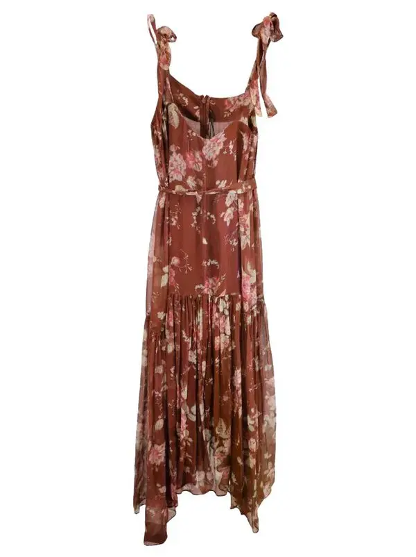 Zimmermann Floral-print Midi Dress - Brown