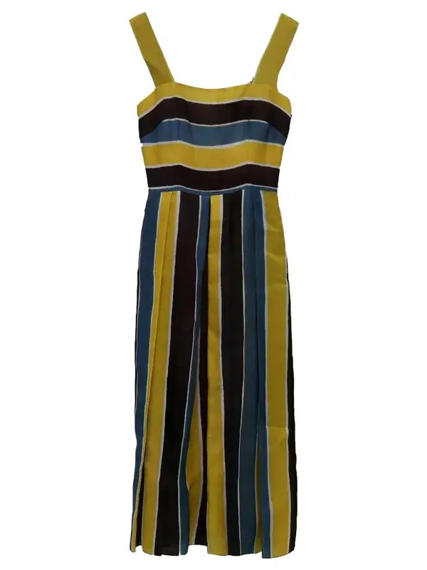 Dolce & Gabbana Striped Midi Dress - Yellow