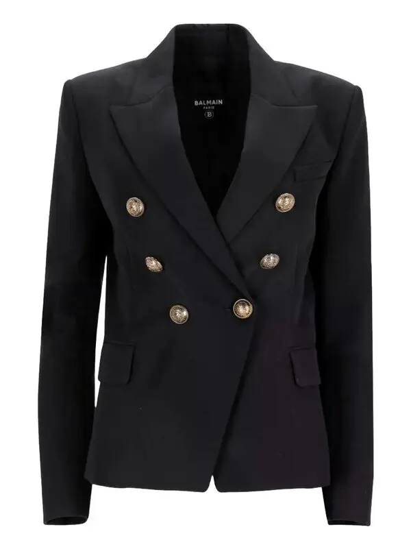 Balmain Double-breasted Medallion Blazer - Black