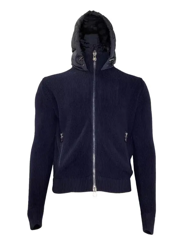 Moncler Zip-up Padded Hoodie - Blue