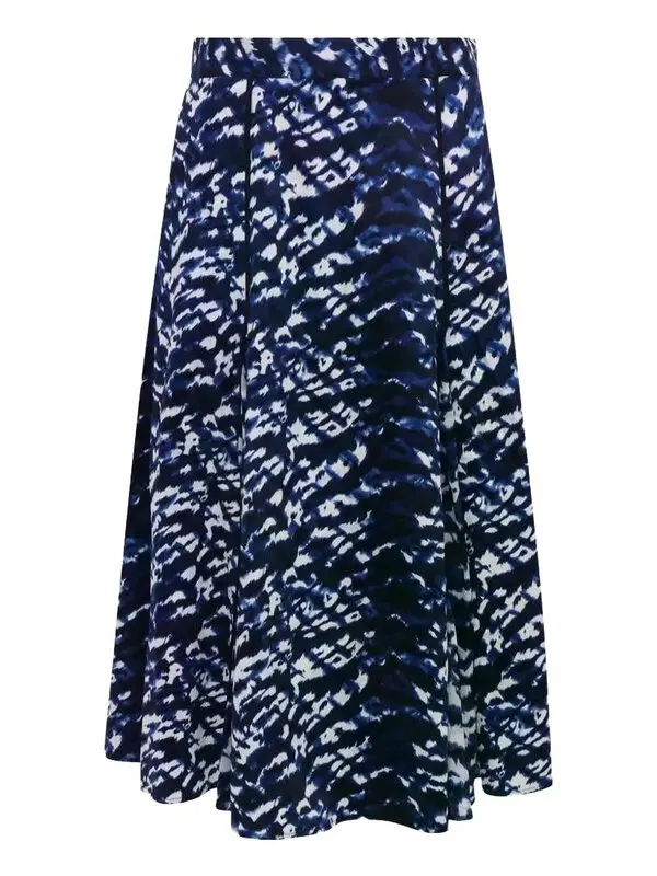 Diane Von Furstenberg Tie-dye Midi Skirt - Blue