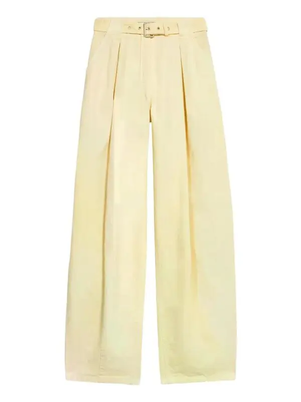 Blumarine Belted Wide-leg Trousers - Yellow