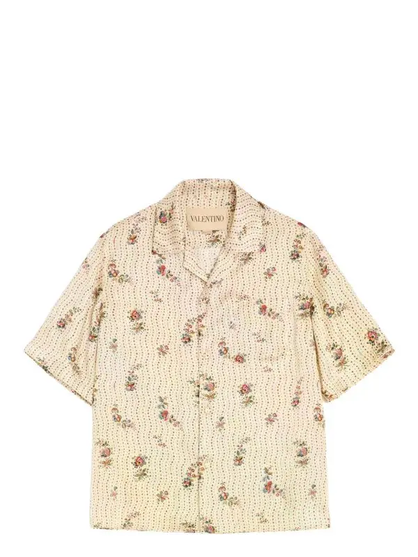 Valentino Garavani Floral-print Shirt - Neutrals