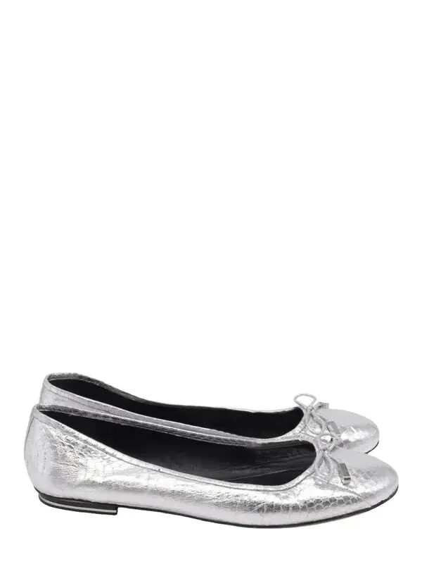 Michael Kors Bow Embellished Ballet Flats - Silver