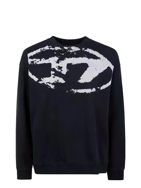 DIESEL Logo-print Crew-neck Sweatshirt - Blue