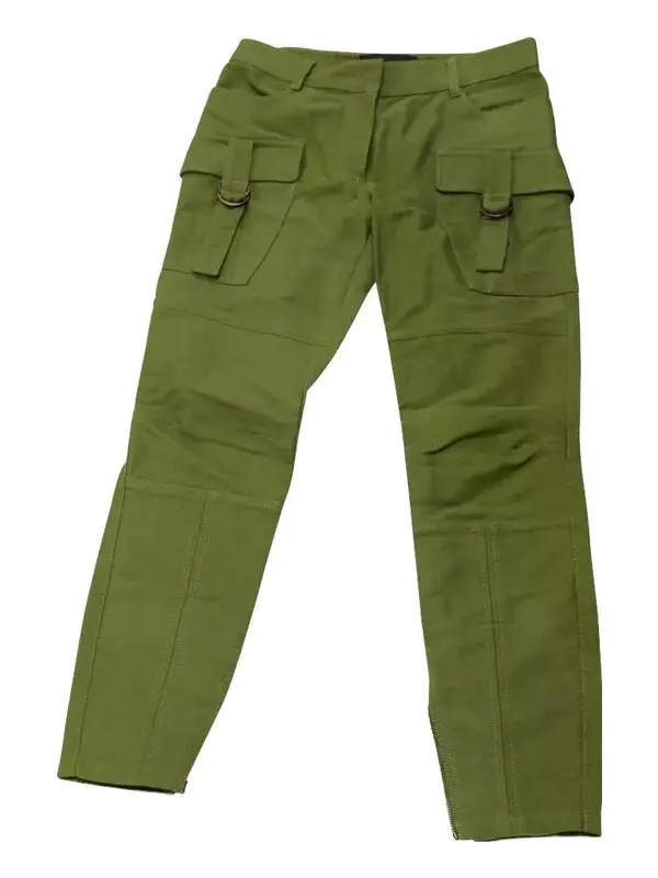 Derek Lam 10 Crosby Buckled-pockets Cotton Trousers - Green