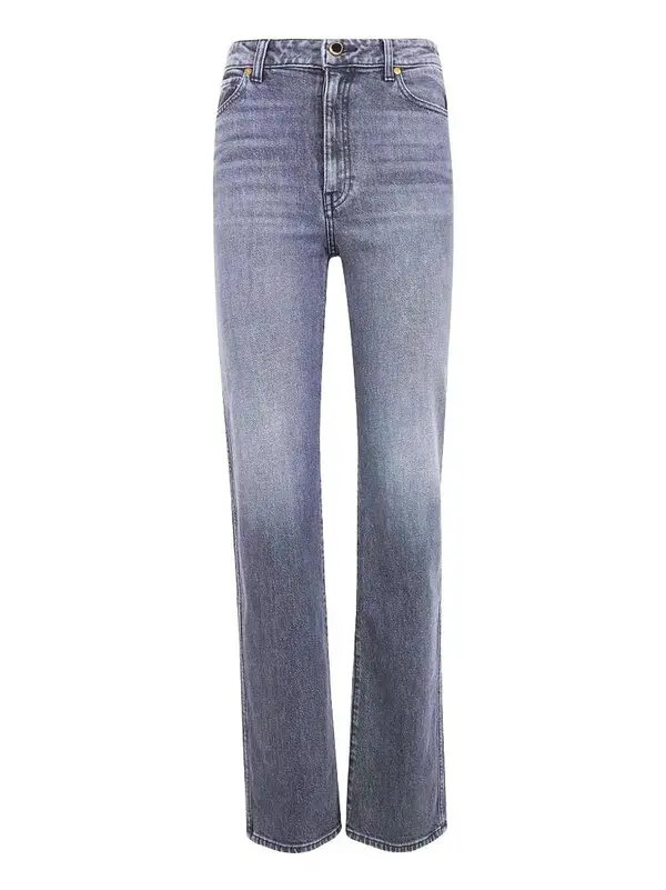 Khaite Danielle Straight-leg Jeans - Grey